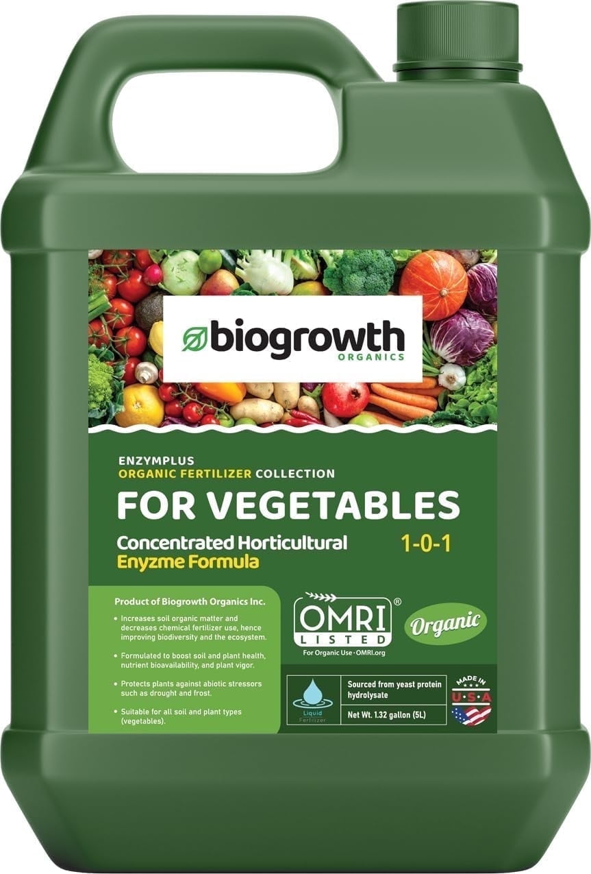 BIOGROWTH ORGANICS Enzymplus Liquid Organic Fertilizer for Vegetables ...