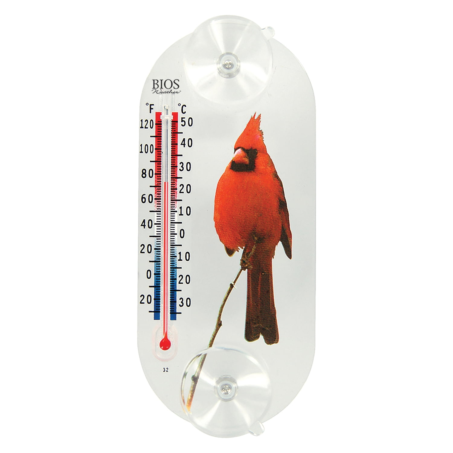 BIOS Weather TR394 8-In. Indoor/Outdoor Suction Cup Thermometer ...