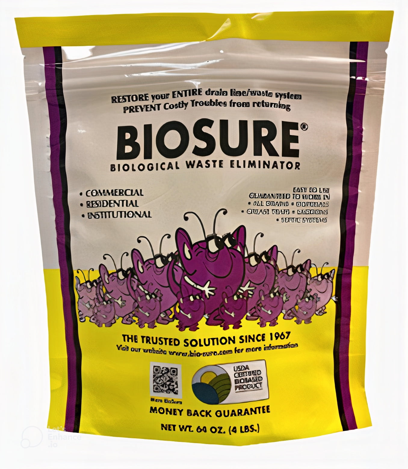BIOSURE Household Septic Tank Treatment | 4 Lb Original Bacteria Powder Formulation - Walmart.com