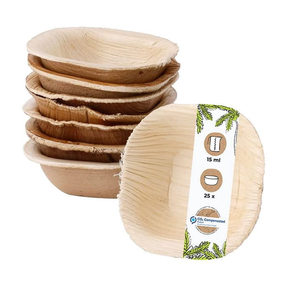 BIOZOYG Dipping Bowls 25 SSF20 Pack 0.5 oz Square - Disposable Mini ...