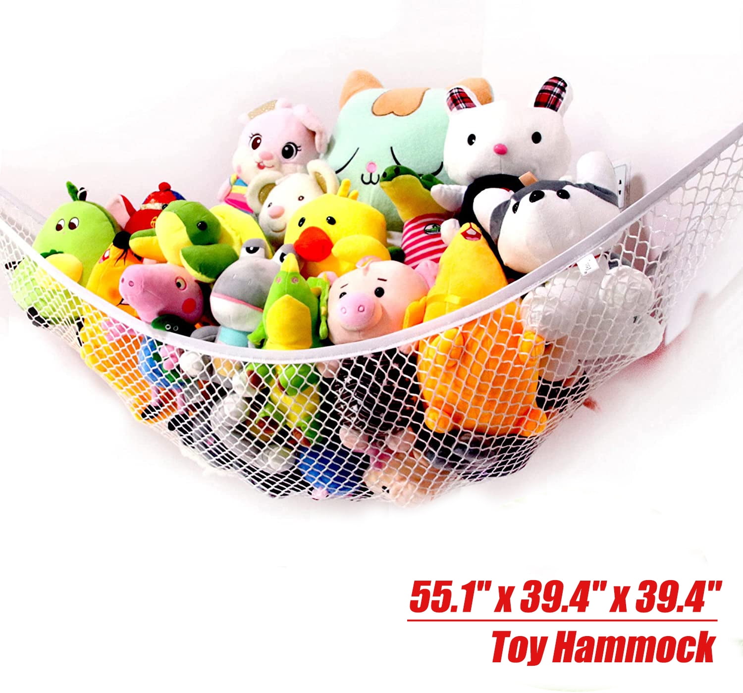 BIPOOBEE Stuffed Animal Hammock, Large Mesh Toy Net Organizer, XL ...