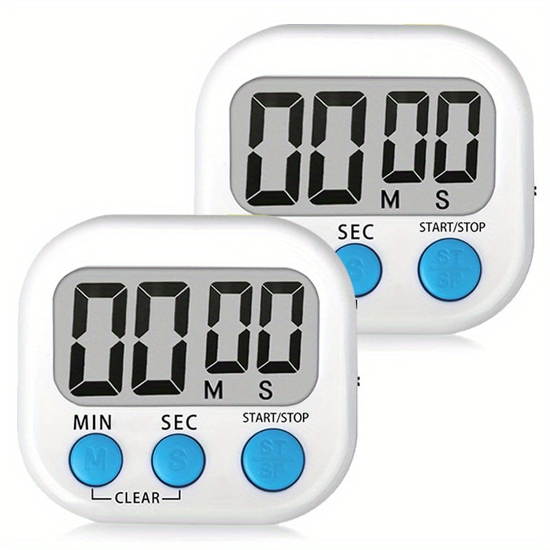 BIQIANWO 1/2/4pcs Digital Kitchen Timer Magnetic Timers, On/Off Minute ...