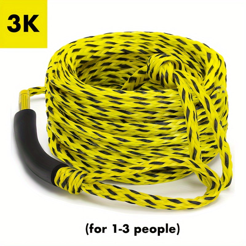 BIQIANWO 1pc 60ft Heavy-Duty Yellow PE Boat Tow Rope for Tubing - UV ...