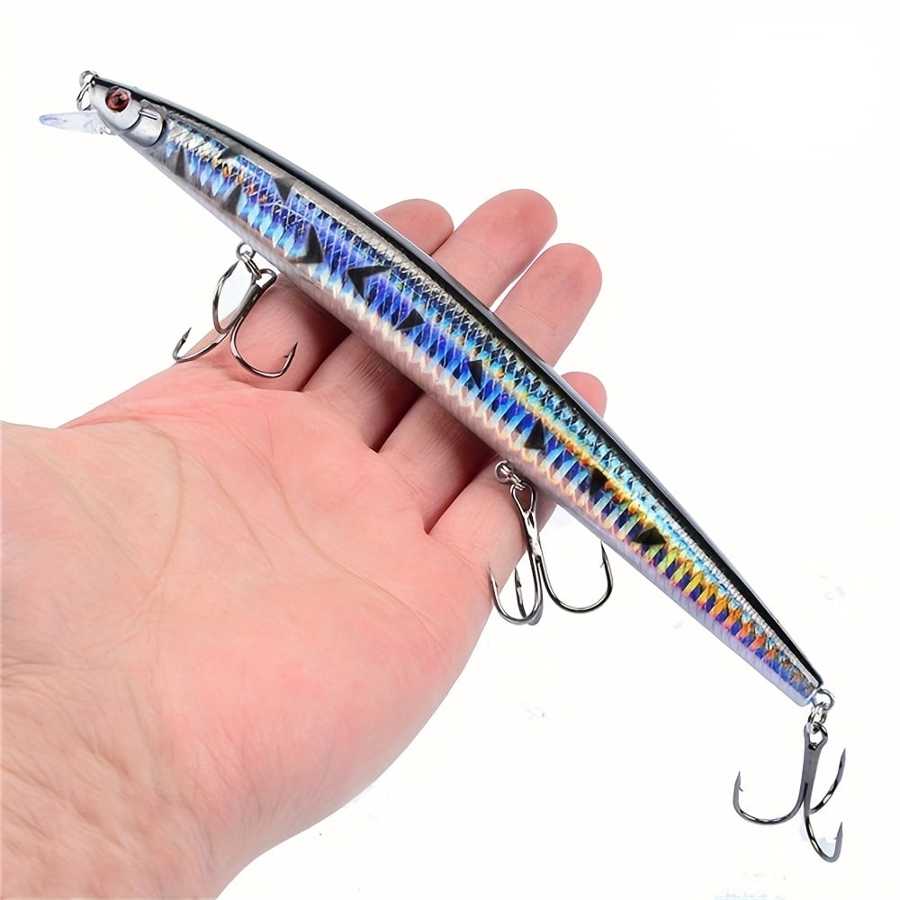 BIQIANWO 1pc 7.09inch 24g Laser Minnow Fishing Lure - Realistic Hard ...