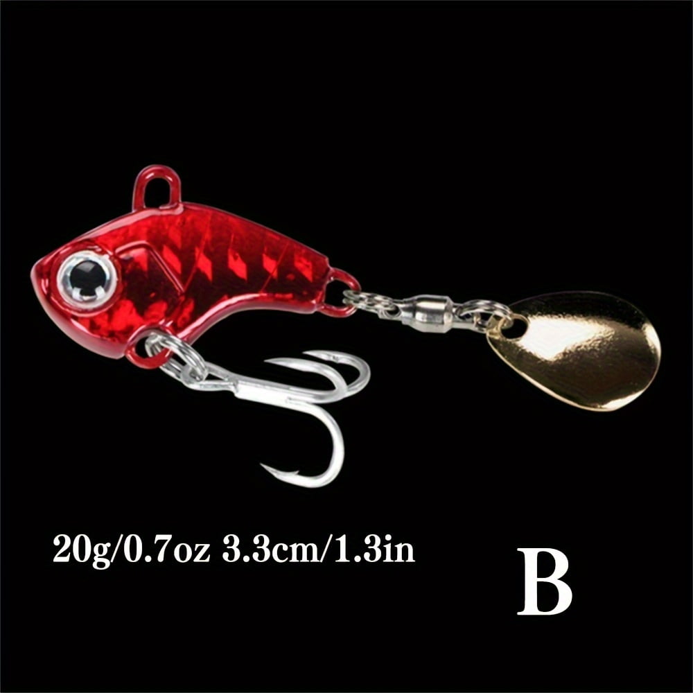 BIQIANWO 1pc Rotating Metal VIB Vibration Bait, Spinner Spoon Fishing ...