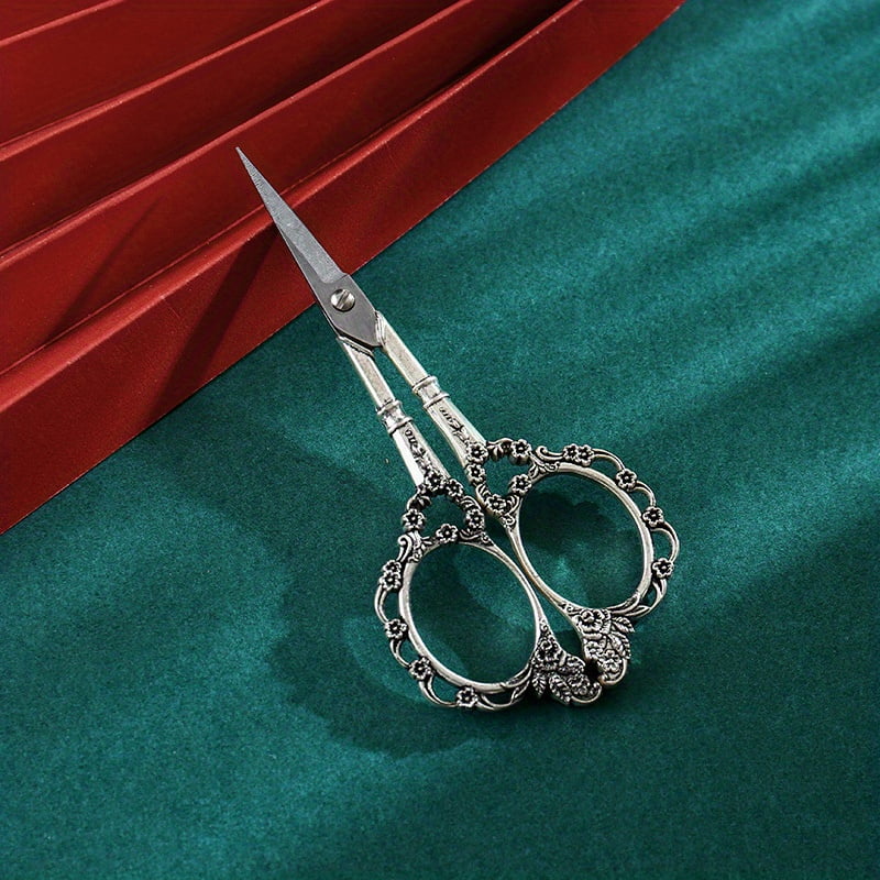 BIQIANWO 1pc Vintage Gilded Crane Scissors, Stainless Steel & Zinc ...