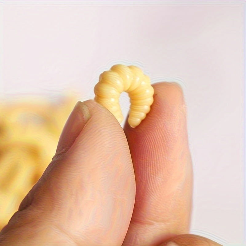 BIQIANWO 20/50/100pcs Simulation Maggot Fishing Lures, 2cm/0.79in ...