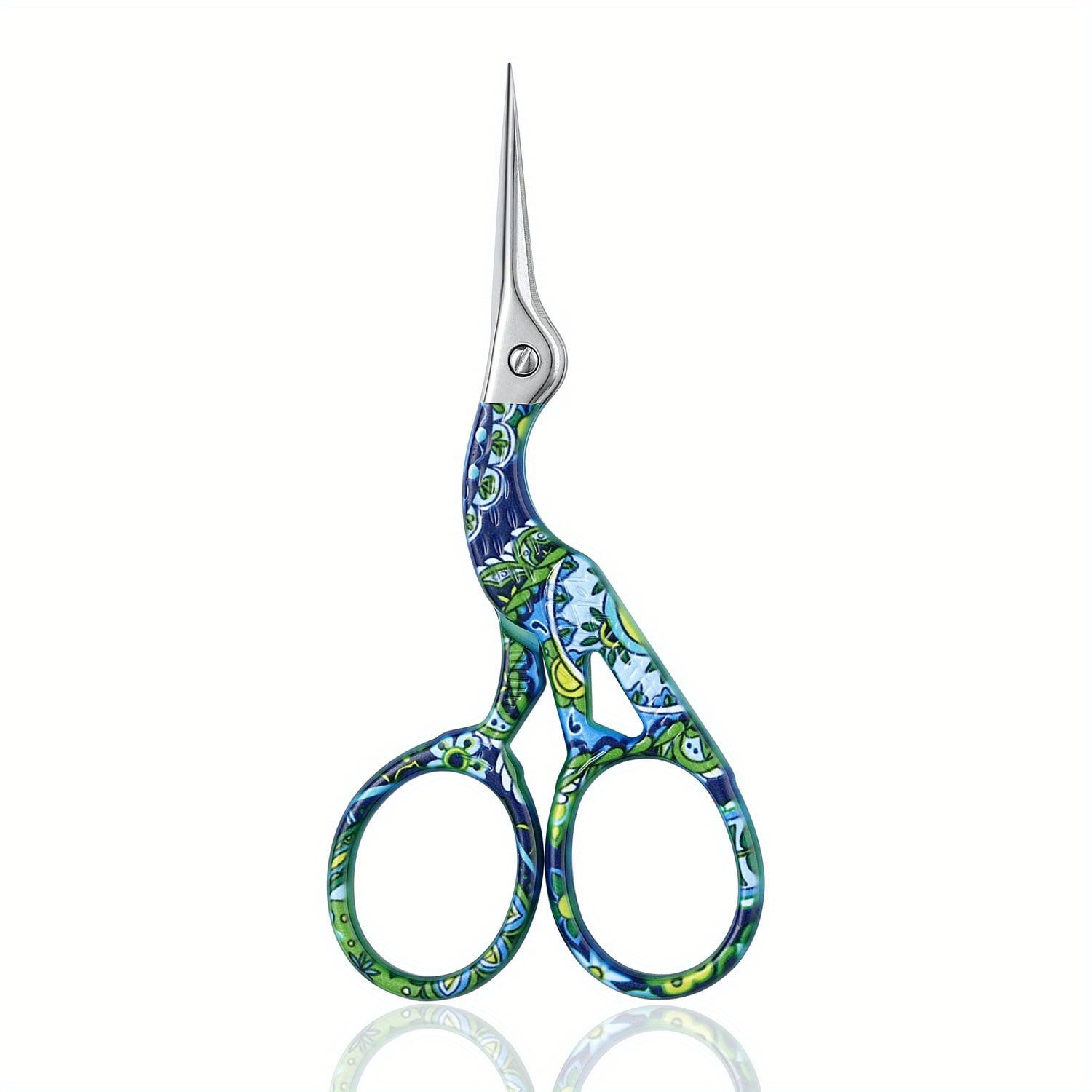 BIQIANWO 3.74in Embroidery Scissors, Stainless Steel Stork Scissors for Sewing, Craft, Art Work ...