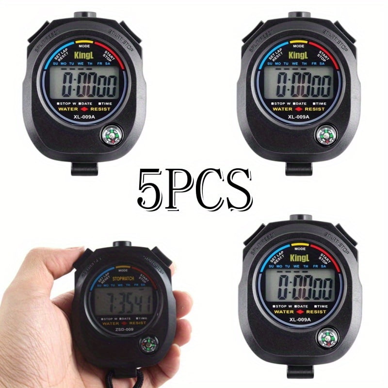 BIQIANWO 5pcs Electronic Digital Sports Stopwatch Timer with Large ...