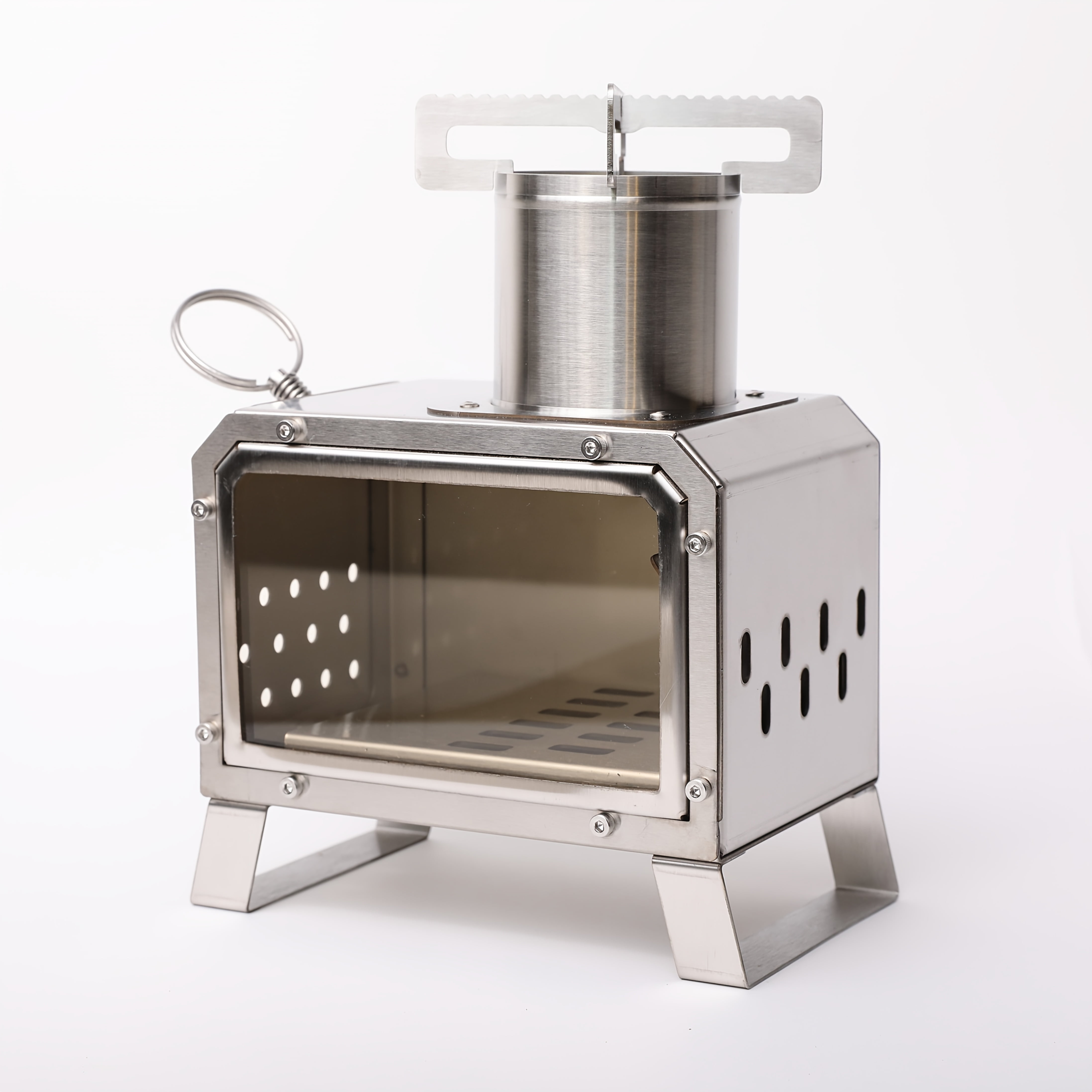 BIQIANWO BIQIANWO Stainless Steel Portable Wood Burning Stove for ...
