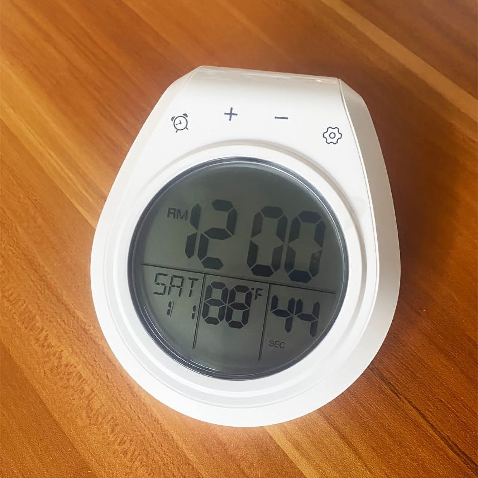 BIQIANWO Digital Bathroom Clock with Large LCD Display, Shower Timer ...