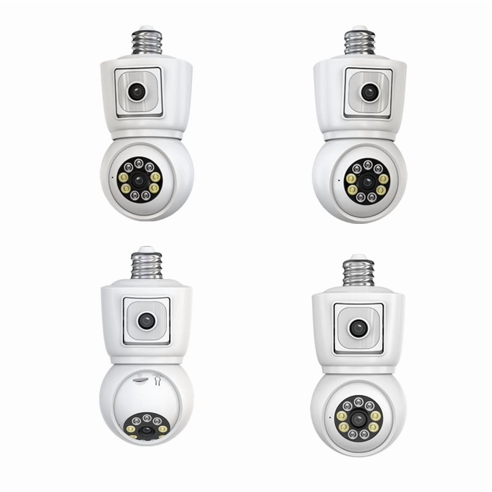 BIQIANWO Light Bulb Security Camera,High definition Dual Lens 360° Wi ...