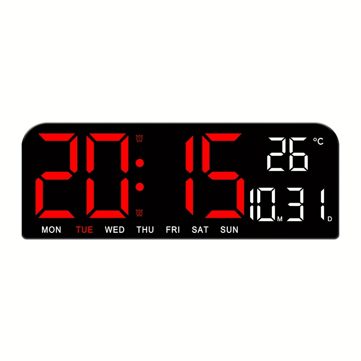 BIQIANWO Modern Digital LED Alarm Clock with Large Screen, USB Powered ...