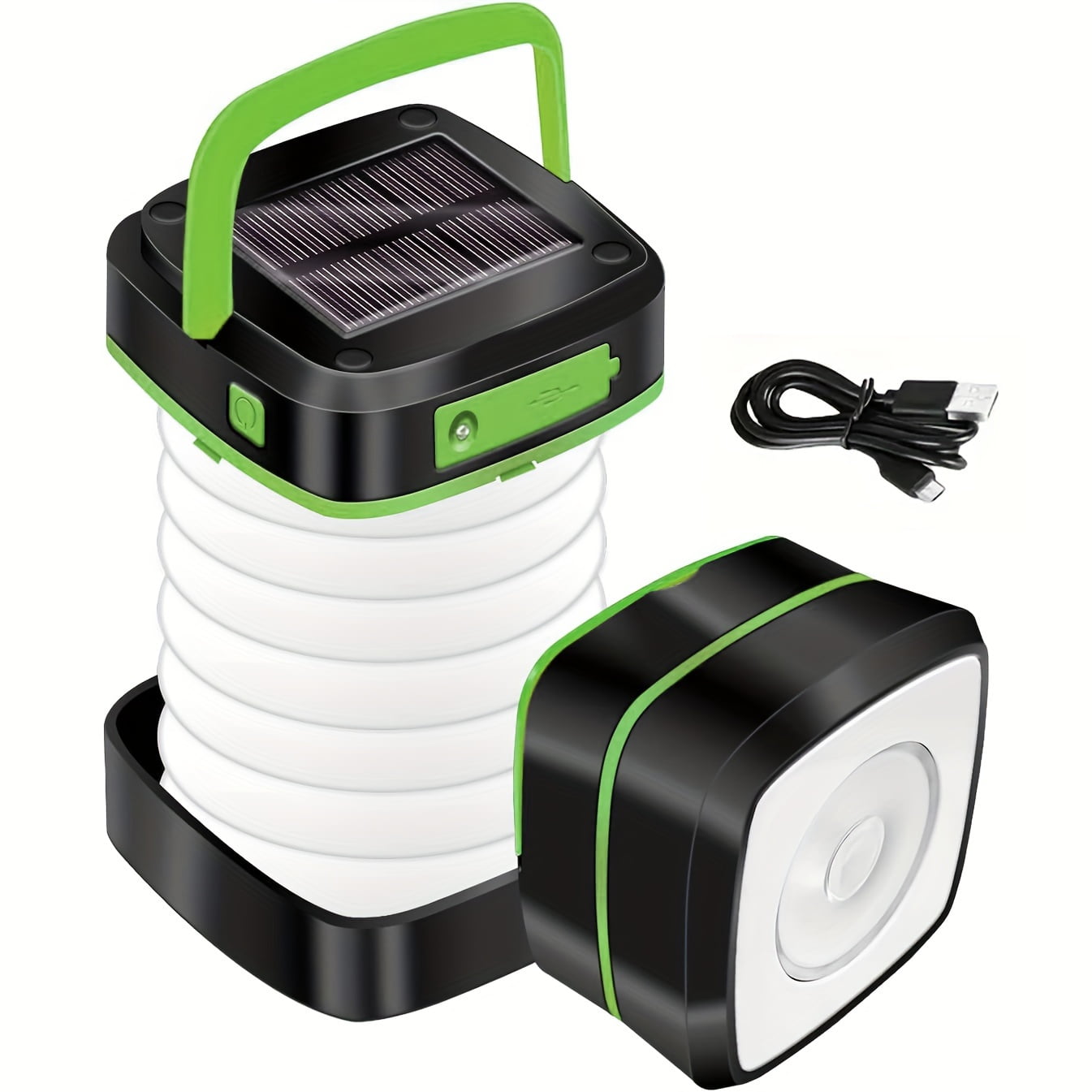 BIQIANWO Solar Lantern - Collapsible Solar Camping Light, Rechargeable ...