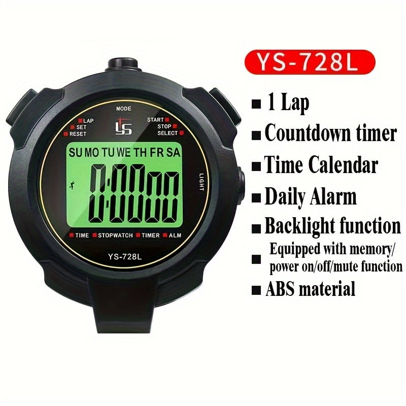 BIQIANWO Sports Luminous Stopwatch Countdown Stopwatch with Calendar ...