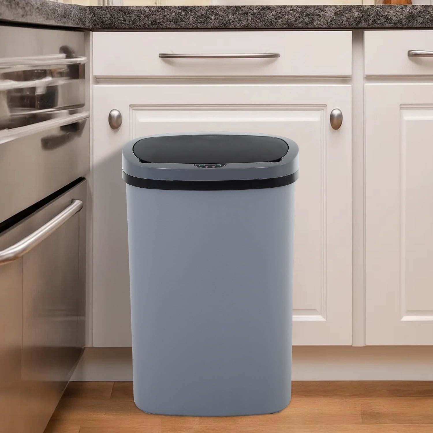 BIQWBIC 13 Gallon Tall Automatic Trash Can | Touch-Free Motion Sensor ...