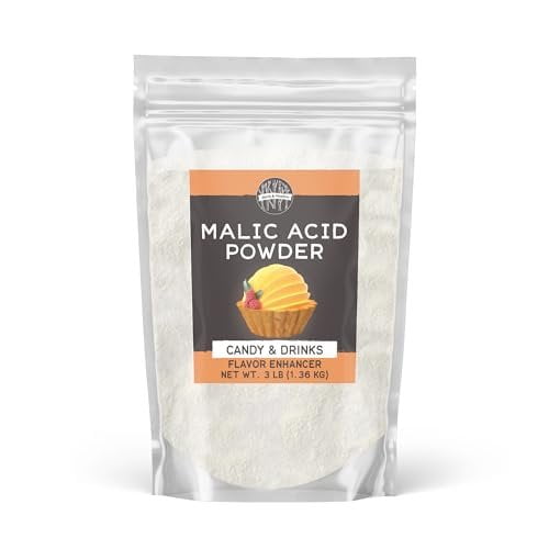 BIRCH & MEADOW Malic Acid Powder, 3 lb, Flavor Enhancer, Sour Candies ...