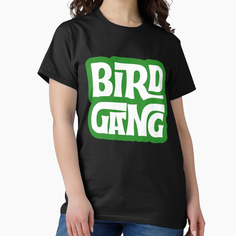 BIRD GANG Bold Green and White Graphic T-Shirt - Streetwear Style H1593 ...
