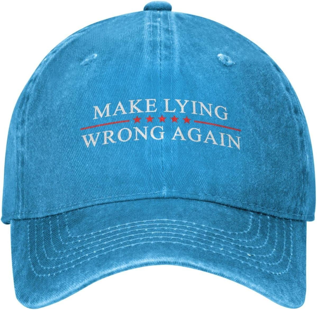 BIRDBATH Make Lying Wrong Again Hat for Men Dad Hats Funny Hats - Walmart.com