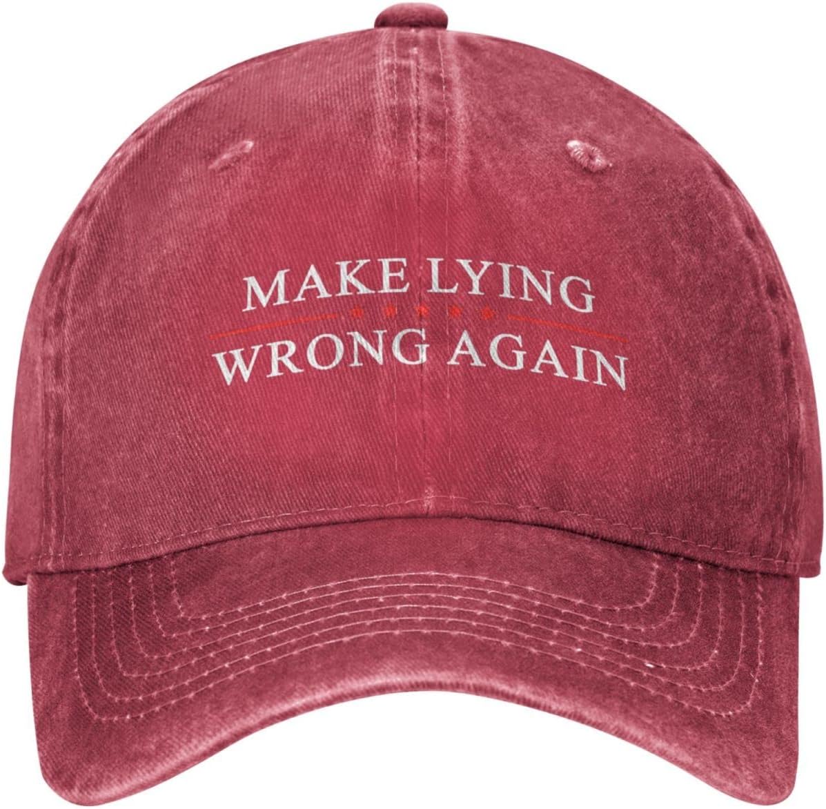 BIRDBATH Make Lying Wrong Again Hat for Men Dad Hats Funny Hats ...