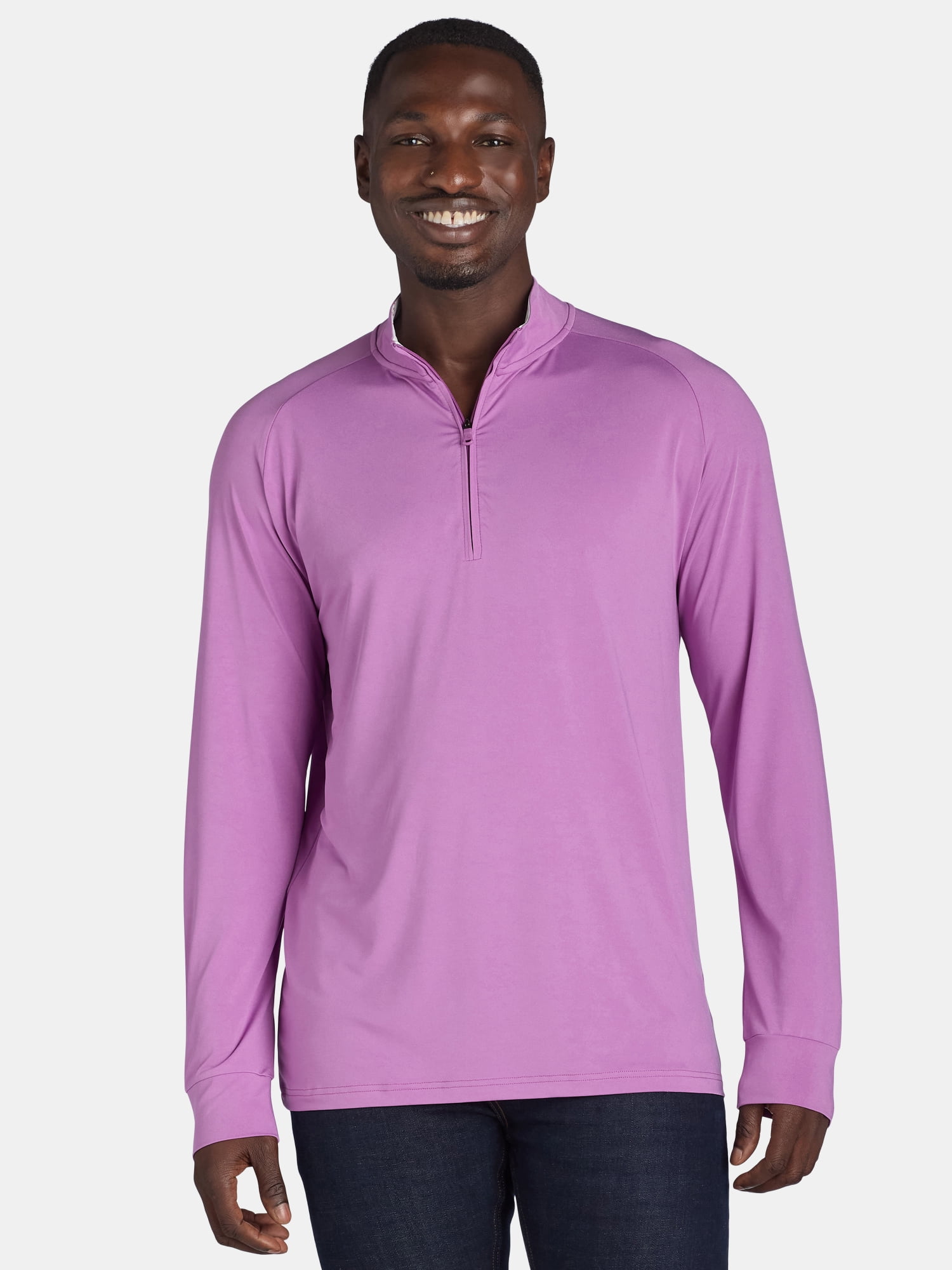 Birdie Bound Men's and Big Men’s Quarter Zip Active Top with Long ...
