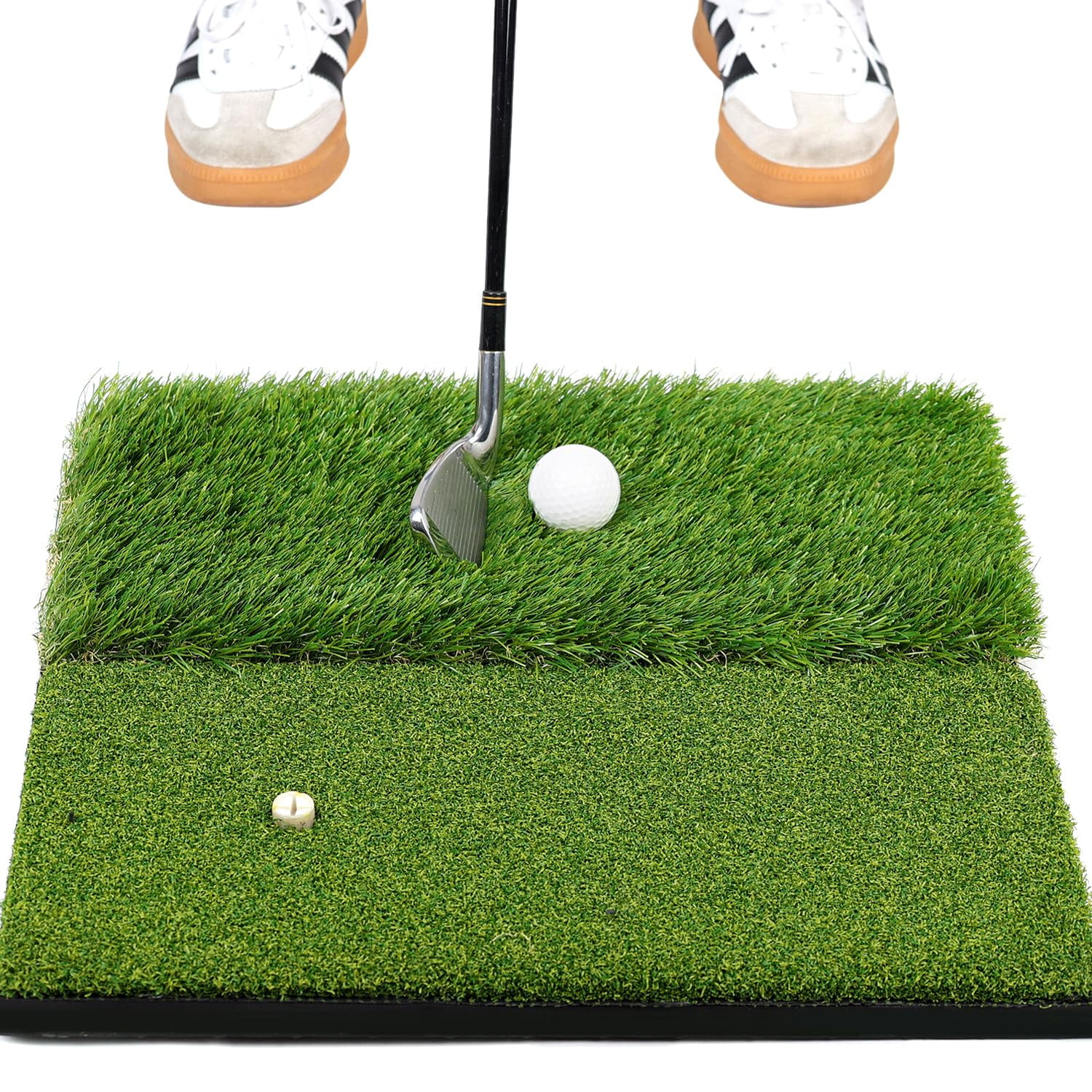 BIRDIEBLAST Premium Dual-Turf Golf Hitting Mat, 10mm Foam Padding with ...