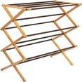 BIRDROCK Wooden Clothes Drying Rack | 3 Tier | Water-Resistant Wood ...