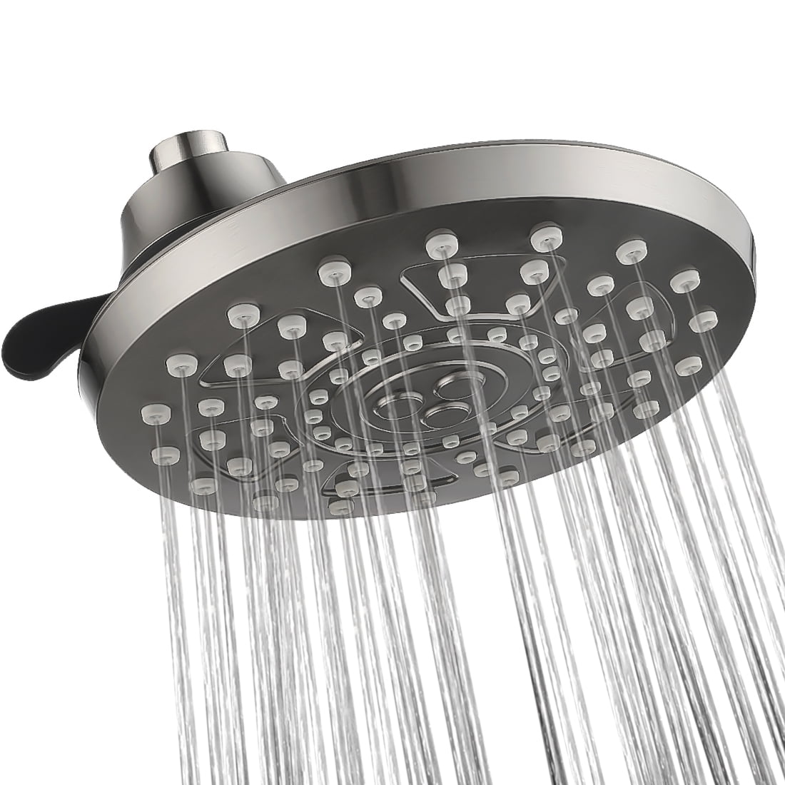 BIRGHT SHOWERS 8 Inch Rain Shower Head with 4 Spray Settings, Fixed ...