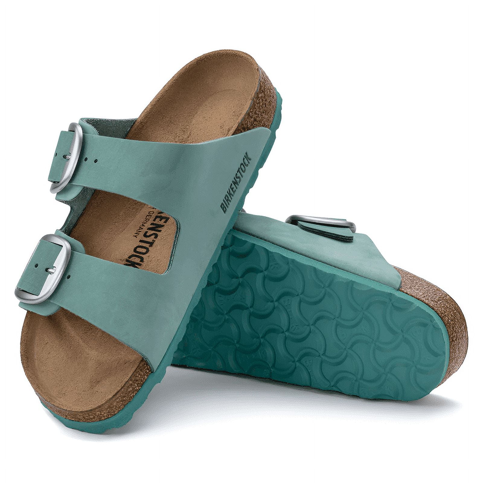 BIRKENSTOCK Arizona Big Buckle Nubuck Leather Sandals - Bold and ...