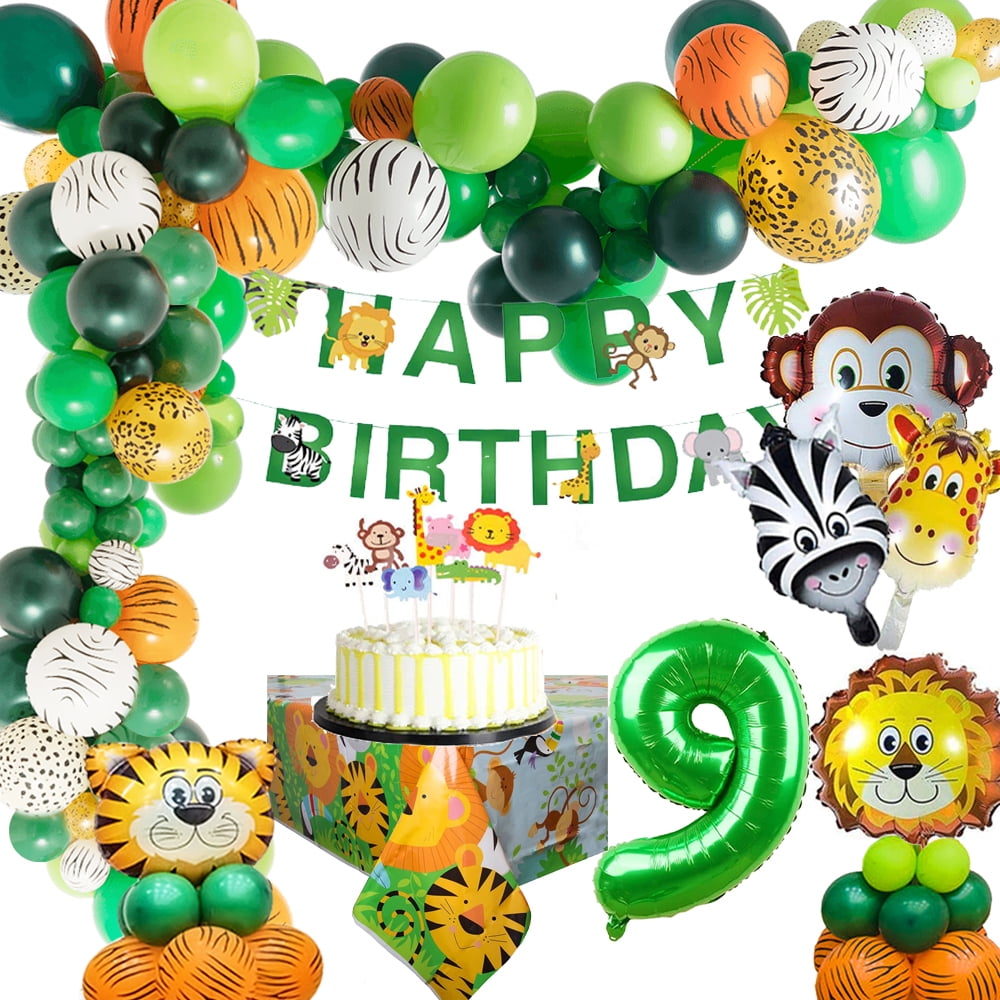BIRLON 9 Year Old Boy Birthday Decorations, Boy 9th Jungle Safari ...