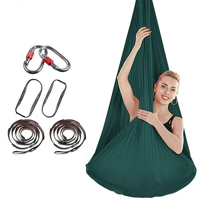 BIRLON Aerial Yoga Swing Set with Hardware, Elastic Hammock Yoga for ...