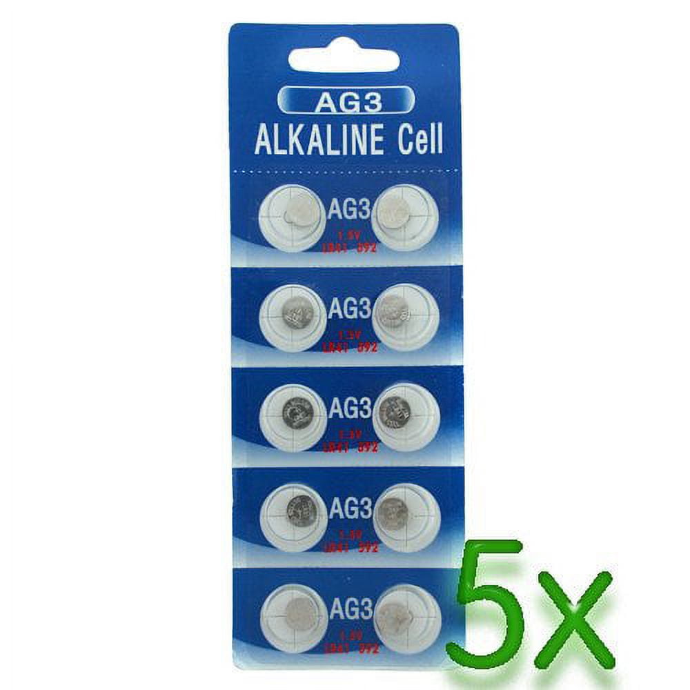 BIRUGEAR 50x LR41 392 Watch Alkaline Batteries AG3 SR41 Battery ...