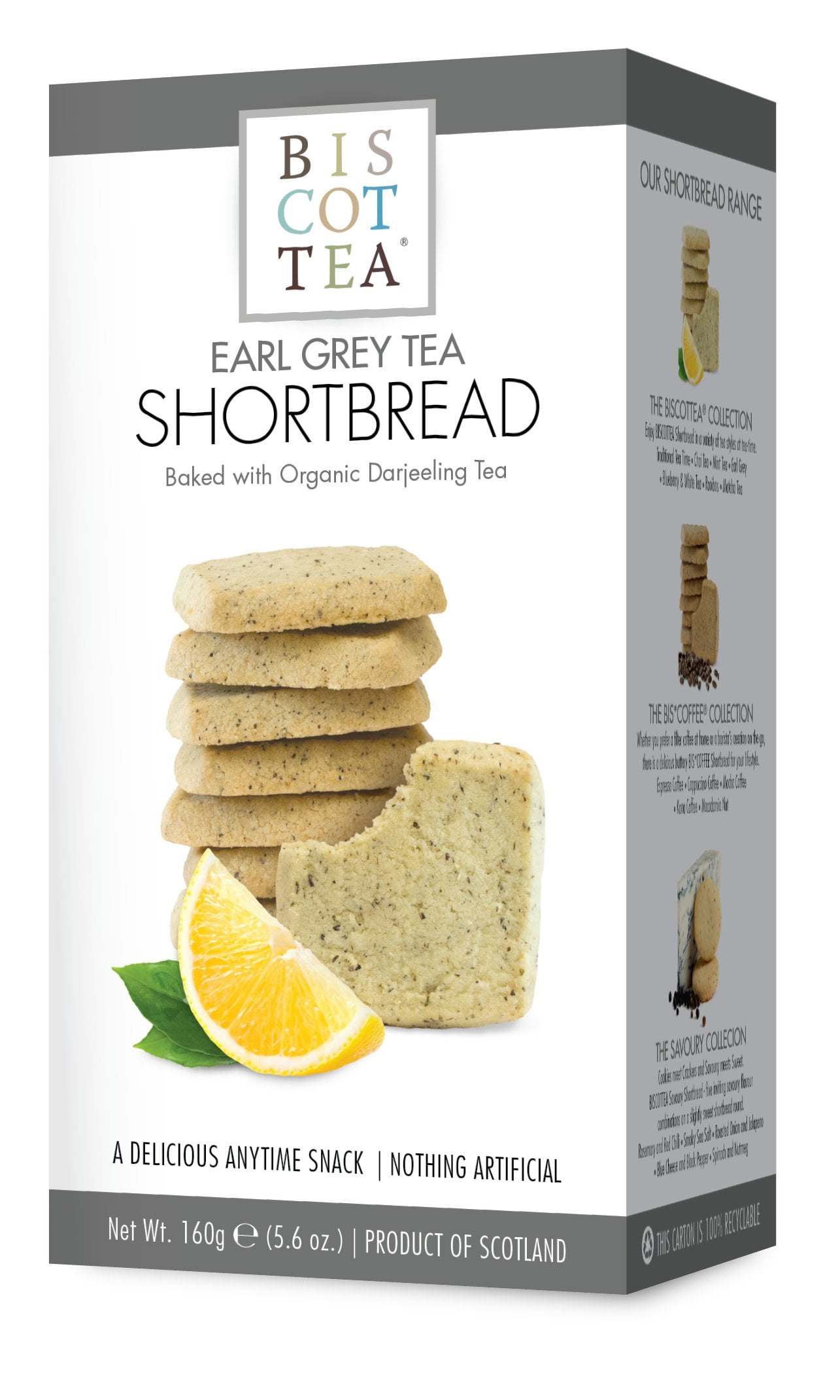 BISCOTTEA Earl Grey Tea Shortbread Cookies (8 Cookies)TA1 - Walmart.com