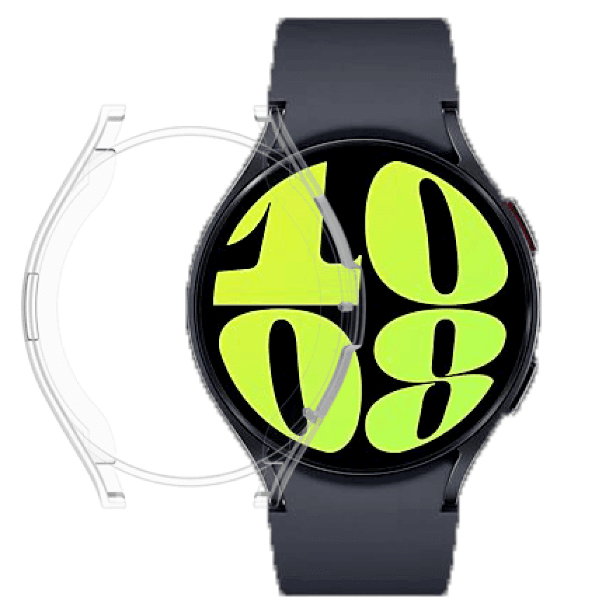 BISEN For Samsung Galaxy Watch 6 (40 mm) Case, Clear TPU Protective ...