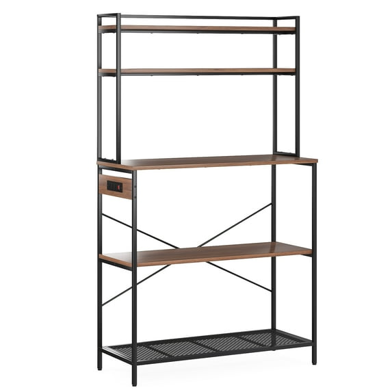 BISHE 5-Tier Kitchen Storage Shelving Unit, 15.7"x39.4"x66.5" Metal ...