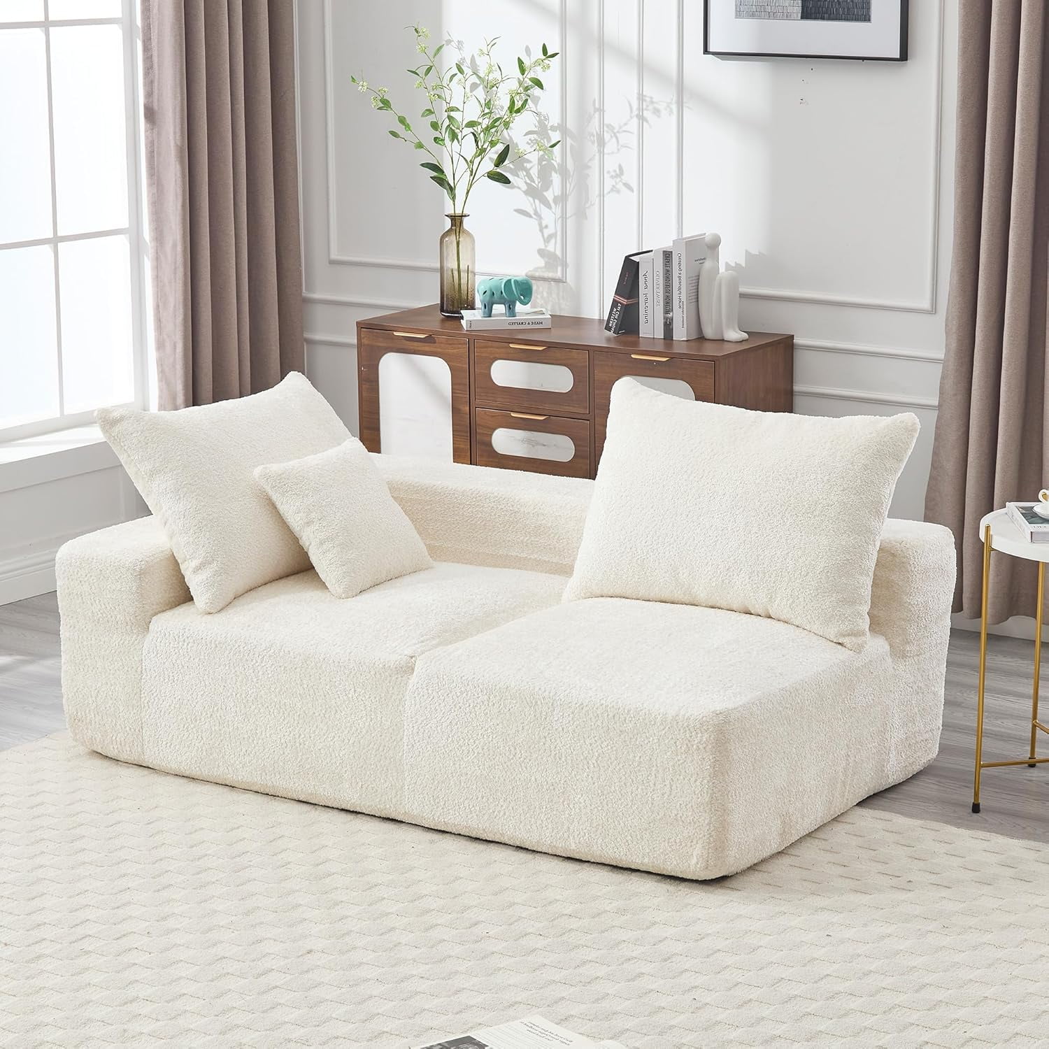 BISHE 67.72"-R Modular Sectional Sofa Couch, L-Shaped Chenille Fabric ...