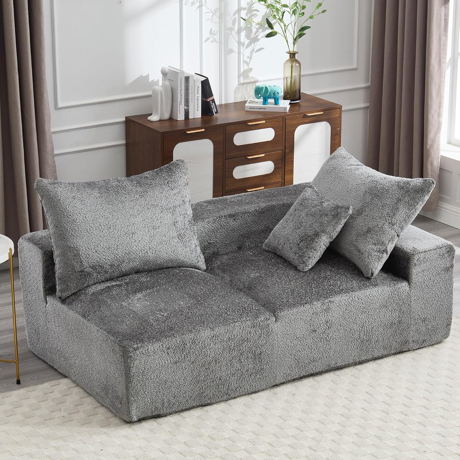 BISHE 67.72"-R Modular Sectional Sofa Couch, L-Shaped Chenille Fabric ...