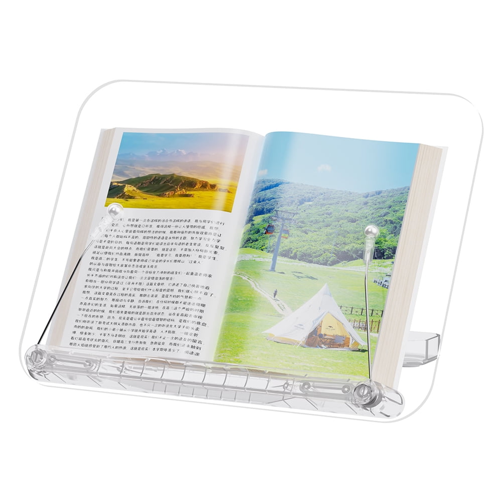 BISOFICE Acrylic Book Stand for Reading, 13 Levels Angle Adjustable ...