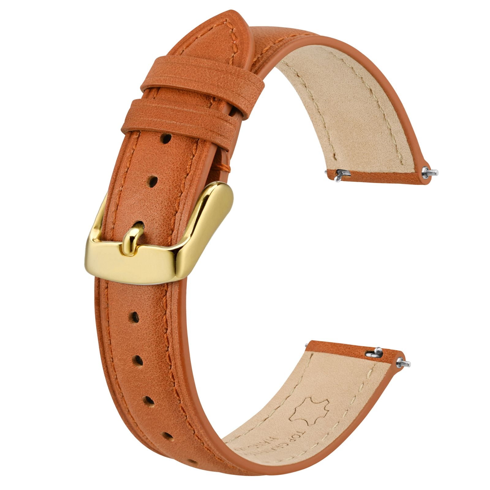 BISONSTRAP Elegant Leather Watch Straps, Quick Release, Watch Bands for Women and Men, 16mm ...