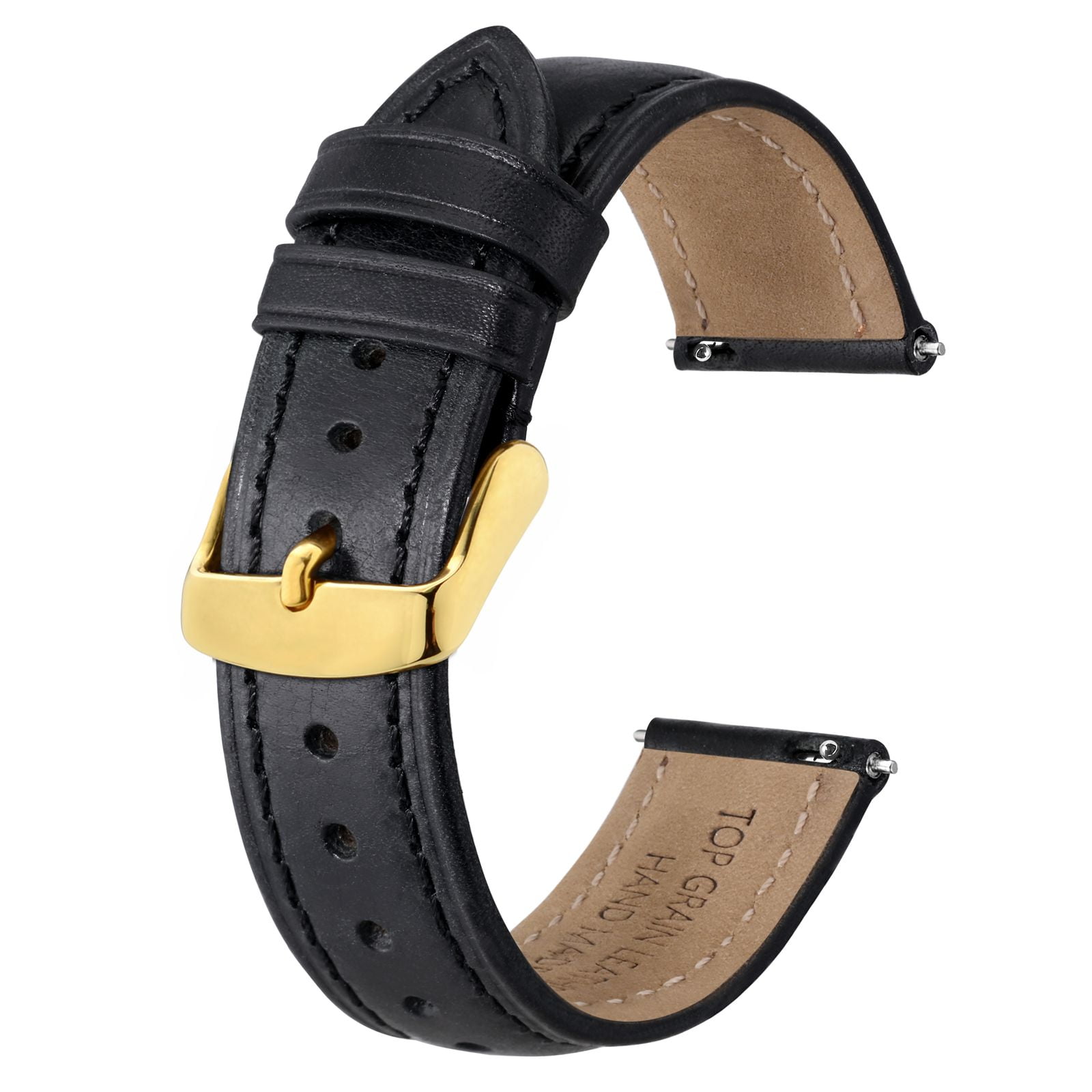 BISONSTRAP Retro Leather Watch Straps for Men, Oil Waxed Calfskin ...