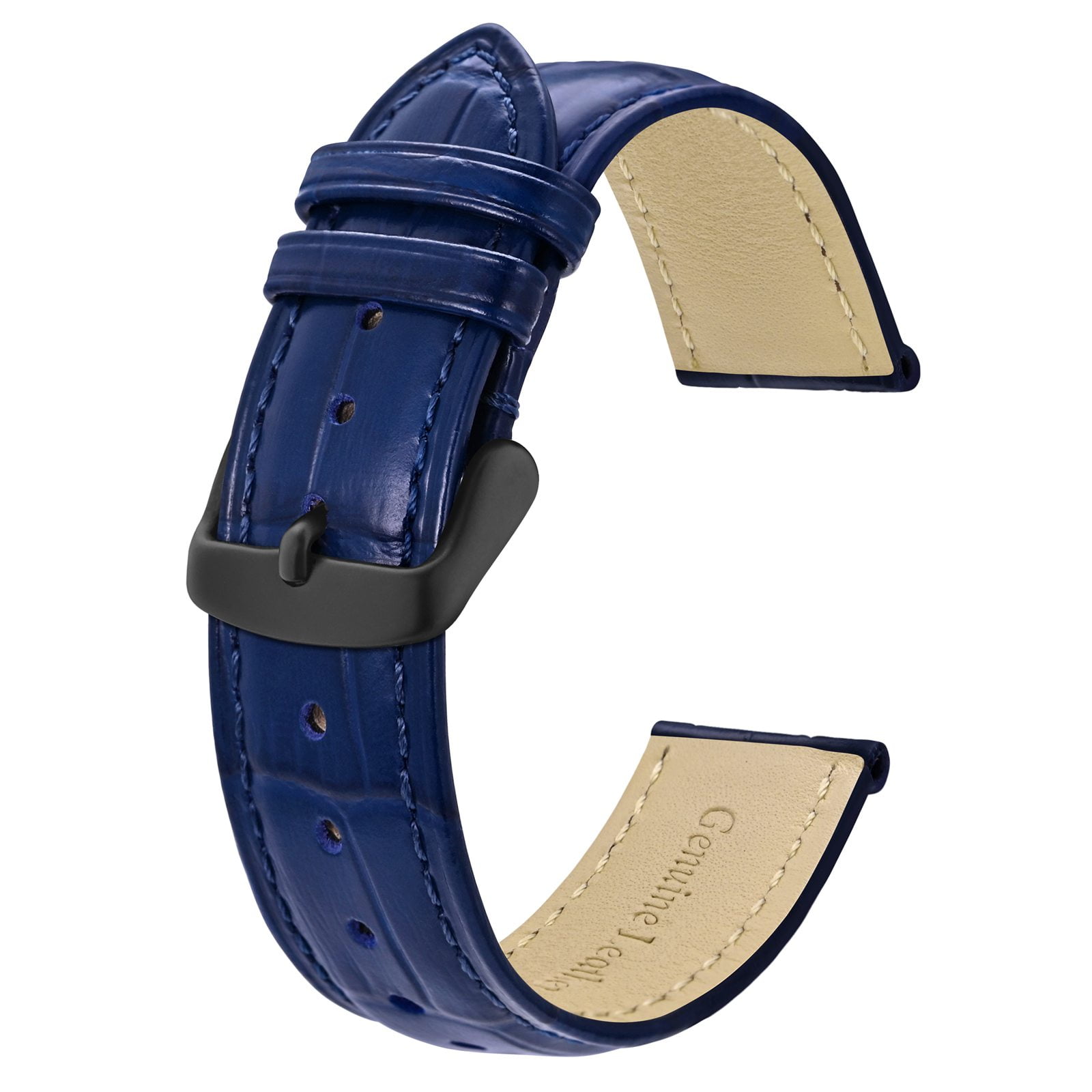 BISONSTRAP Watch Bands 20mm, Alligator Embossed Leather Watch Straps ...