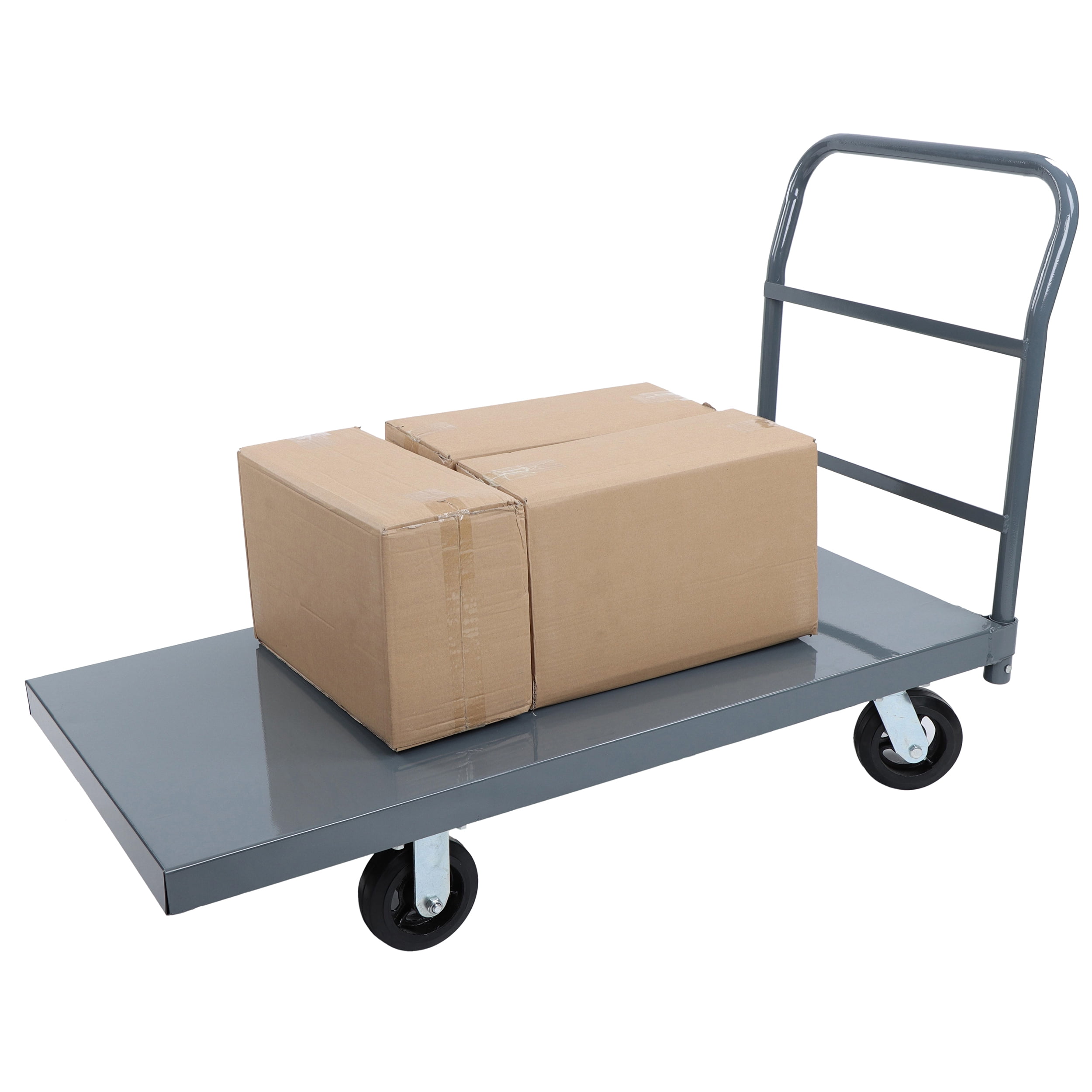 BISupply 24 x 48in Flatbed Cart with Wheels and Handle 1p - 2000lb Load ...