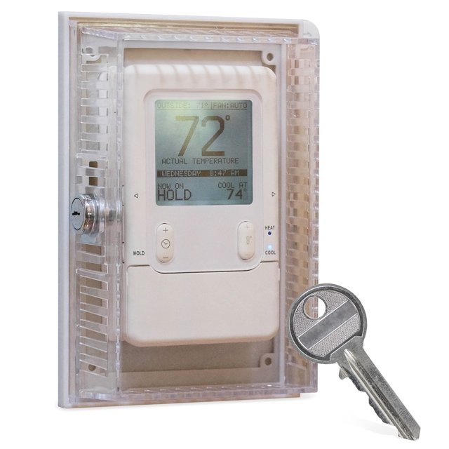 BISupply Universal AC Thermostat Lock Box Cover with Key - Large, Wall ...