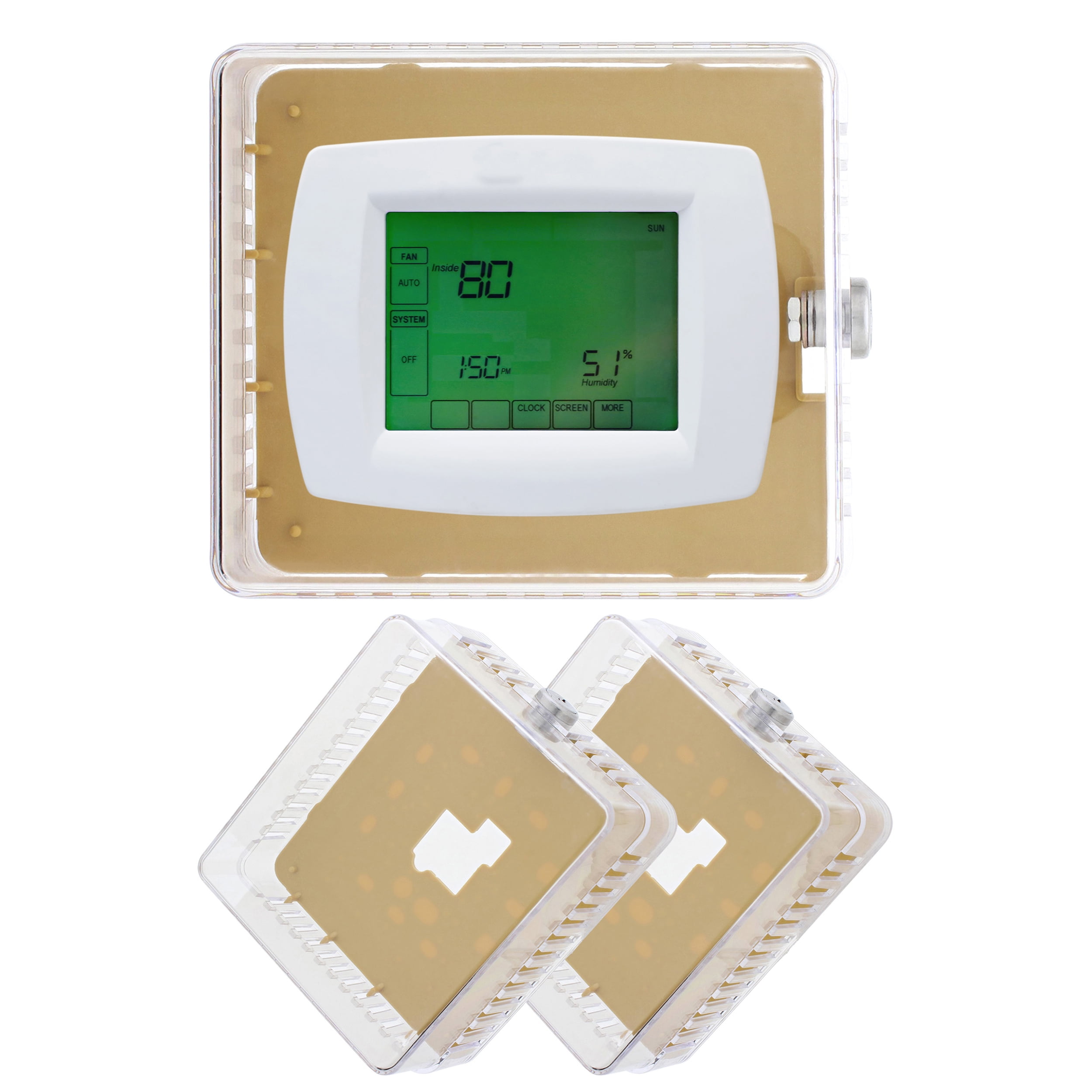 BISupply AC Thermostat Cover with Lock S 2pk - Wall AC Panel Lock Box ...