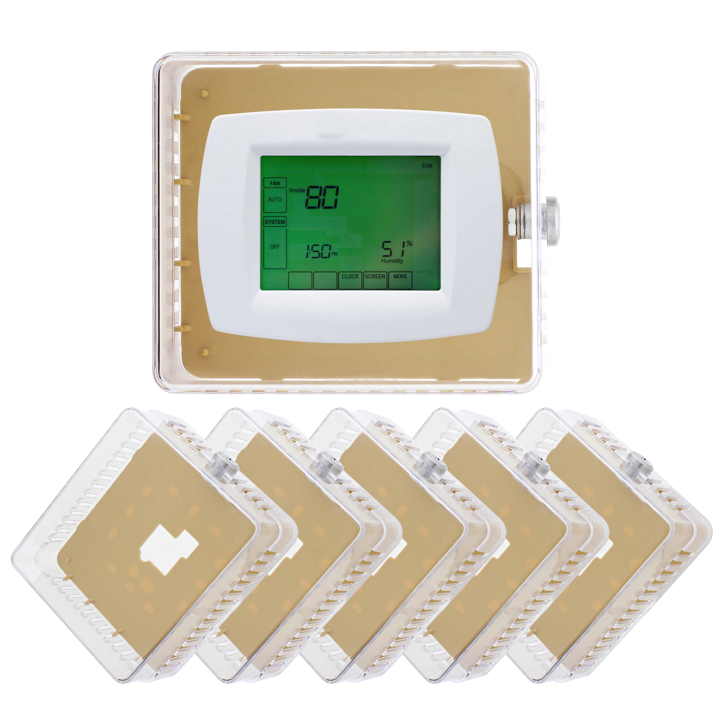 BISupply AC Thermostat Cover with Lock S 5pk - Wall AC Panel Lock Box ...