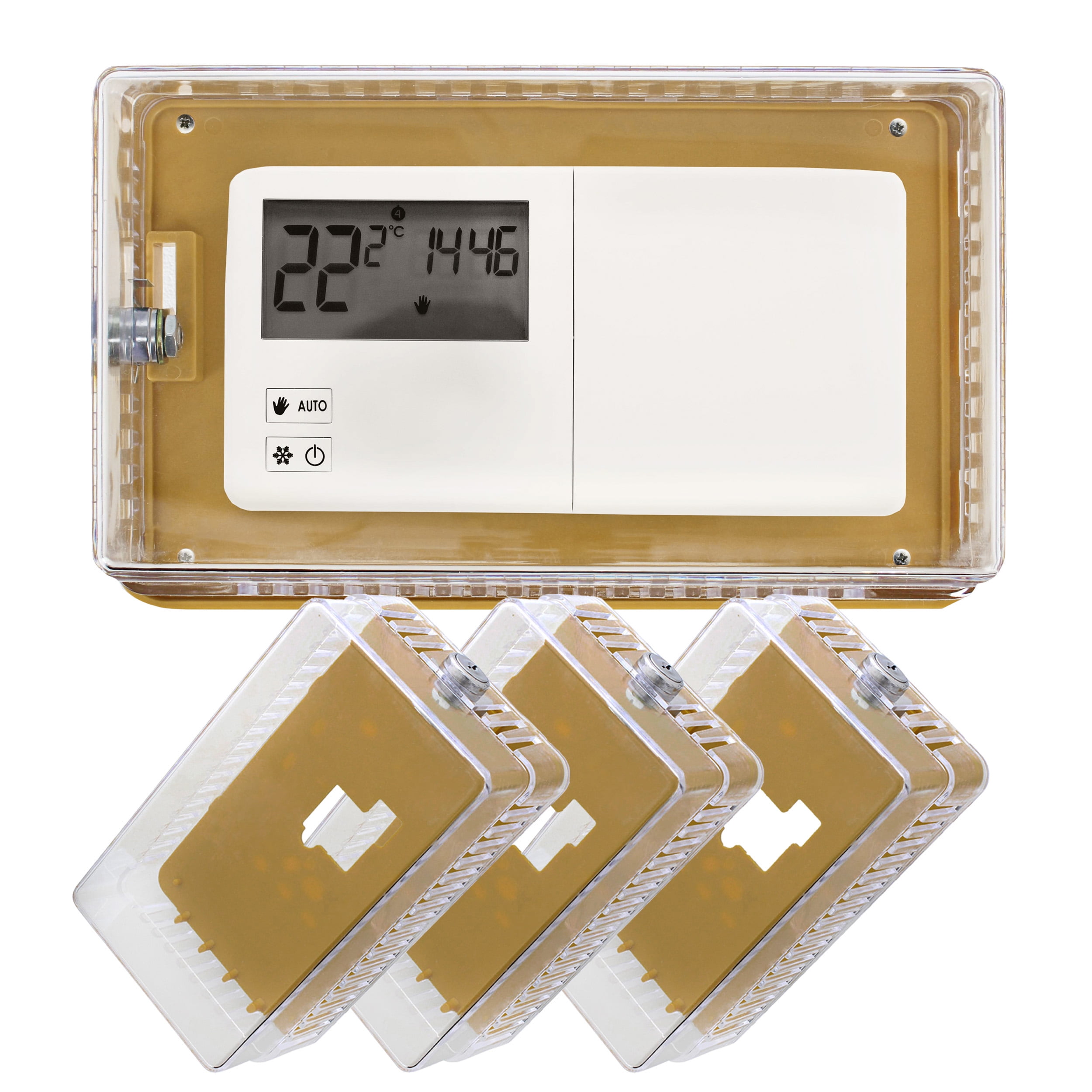 BISupply AC Thermostat Cover with Lock XL 3pk - Wall AC Panel Lock Box ...