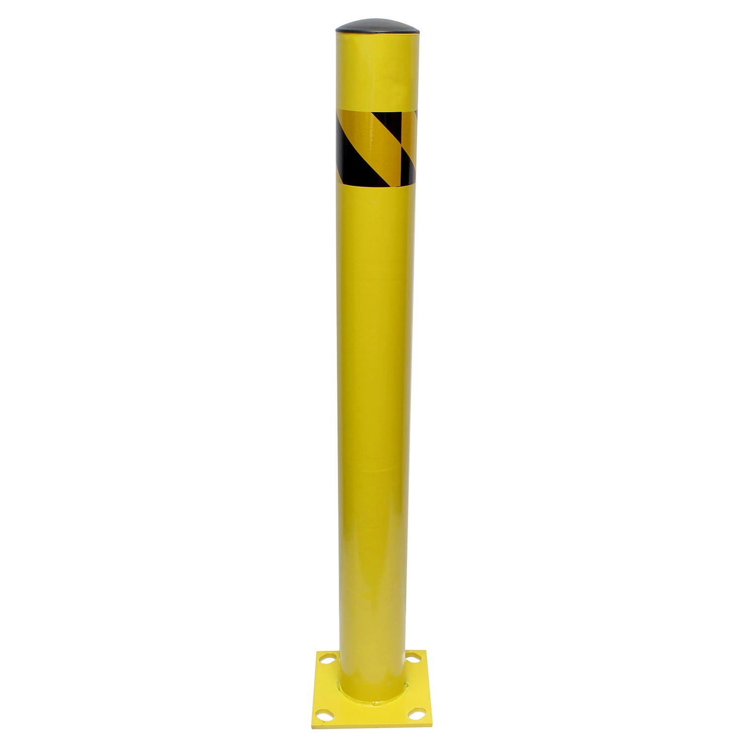 BISupply Bolt Down Safety Bollard Post 1pk - 42in Yellow Pipe Parking ...