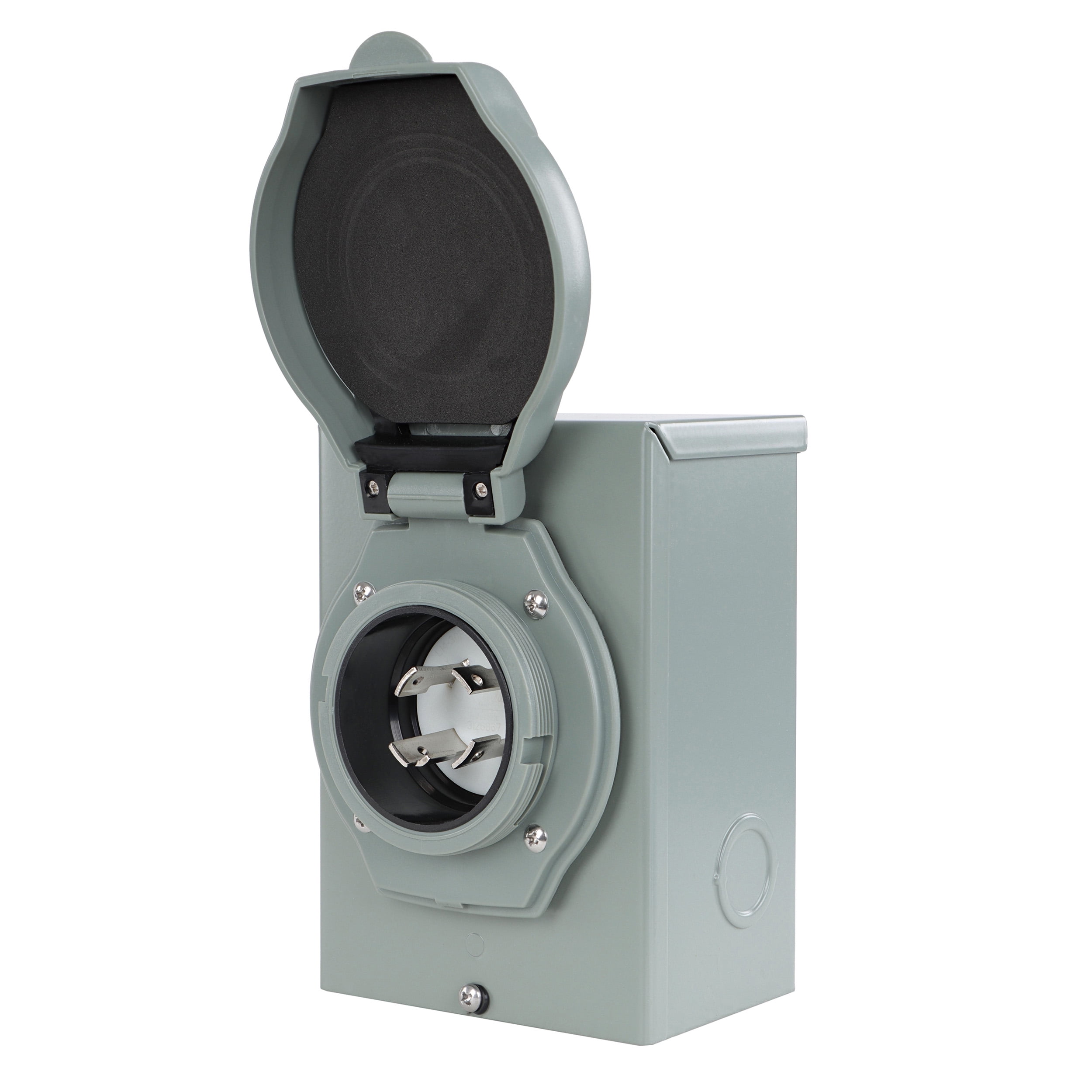 BISupply 30 Amp 4 Prong L14-30P Generator Inlet Box, 125V/250V Outdoor ...