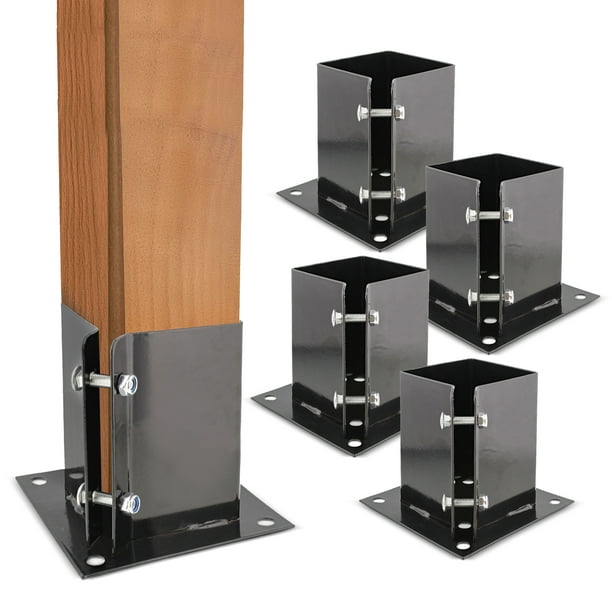 BISupply No Dig 4x4 Post Anchor 4pk Bolt Down Post Base Wood Post ...