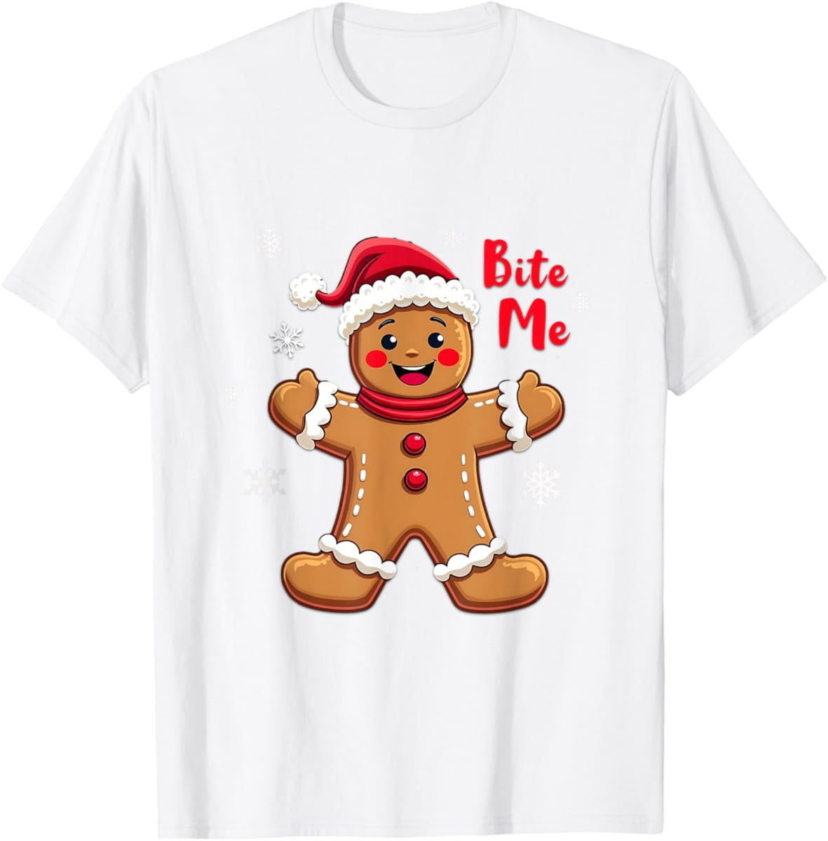 BITE ME Gingerbread Man T-Shirt Sweatshirt All Size S-5XL - Walmart.com